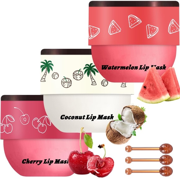 Makeup | Watermelon Coconut And Cherry Lip Mask Set | Poshmark